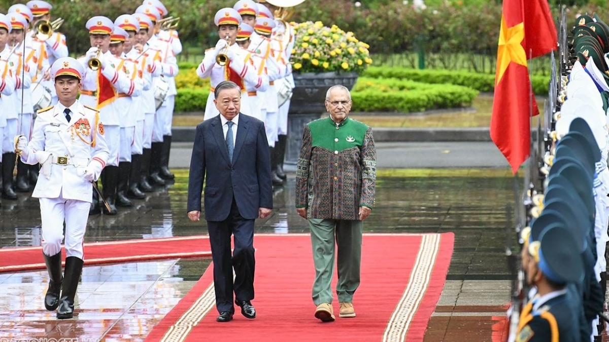 President To Lam hosts welcome ceremony for Timor-Leste President José ...