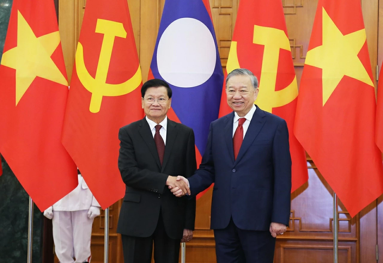 General Secretary To Lam, Lao General Secretary and President Thongloun ...